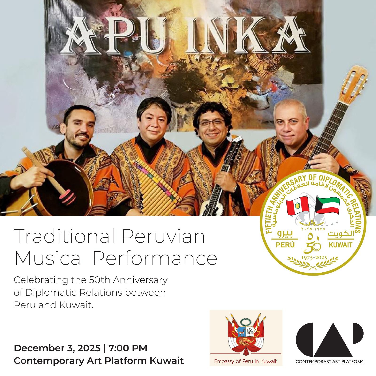 Traditional Peruvian Music Performance! – Contemporary Art Platform